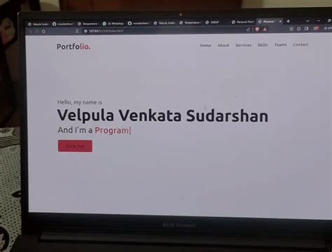 Velpula Venkata Sudarshan On Linkedin Webdevelopment Internship