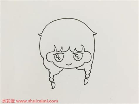 简笔画女生脸部无刘海 天马图吧