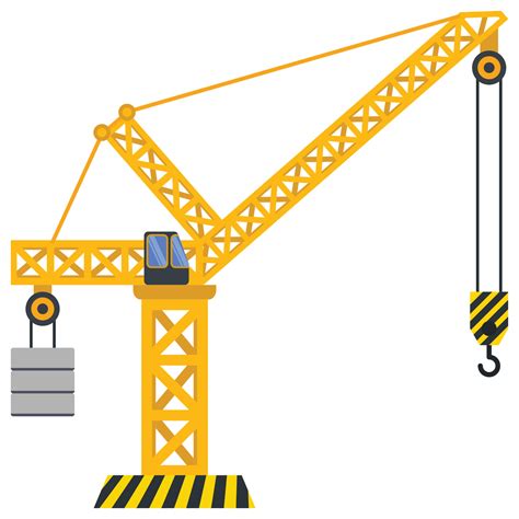 Tower Crane Build Machine Illustration 15511798 Vector Art At Vecteezy