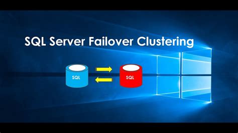 Sql Server의 Windows Server 장애조치failover 클러스터링 Youtube