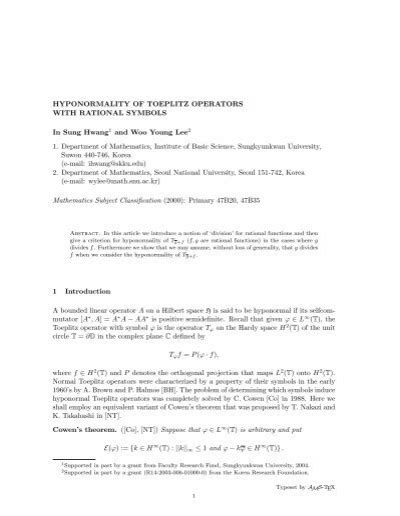 Hyponormality Of Toeplitz Operators With Rational Symbols