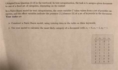solved adapted from question 13 18 in the textbook in text