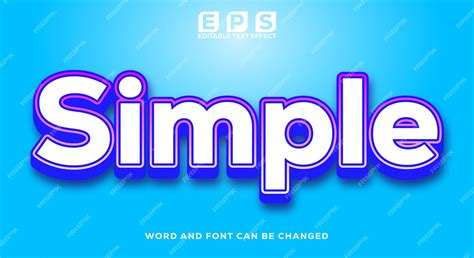 Premium Vector Simple 3d Text Effect