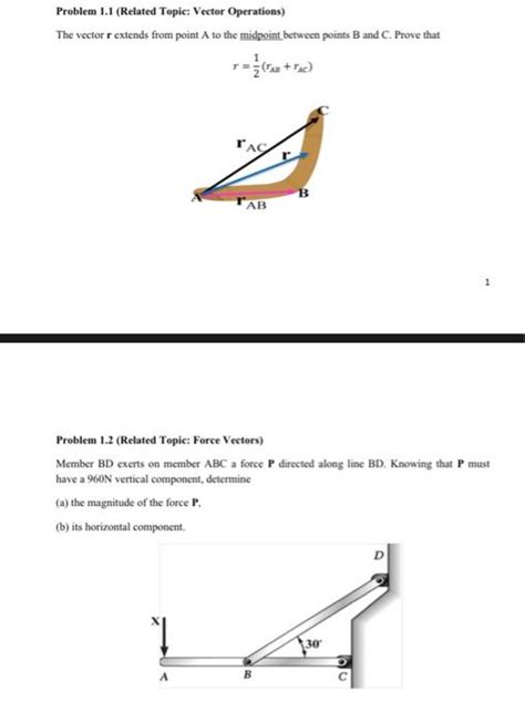 Solved Problem Related Topic Vector Operations The Chegg Com