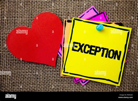 writing note showing exception business photo showcasing person or