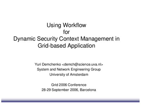pdf dynamic security context management in grid based applications