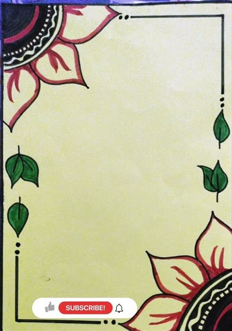 💛easy Border Design💛 Part 1 Ytshorts Borderdesigns 💛💛 Youtube