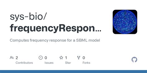 GitHub Sys Bio FrequencyResponse Computes Frequency Response For A SBML Model