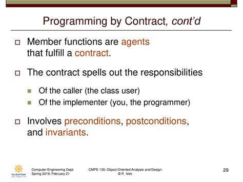 CMPE 135 Object Oriented Analysis And Design February 21 Class Meeting