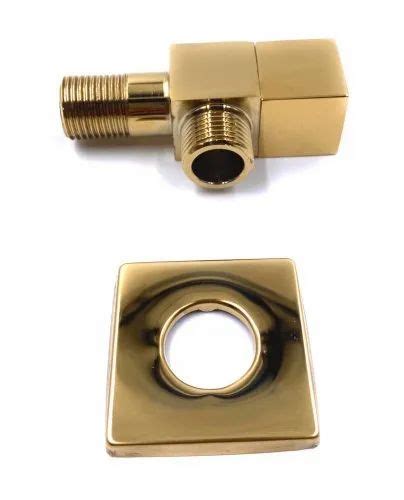 X EMall Brass Gold Angular Angle Valve Stop Cock Square For Bathroom And Geyser At Rs
