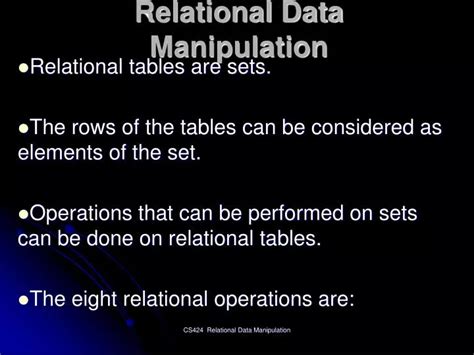 Ppt Relational Data Manipulation Powerpoint Presentation Free Download Id5553599