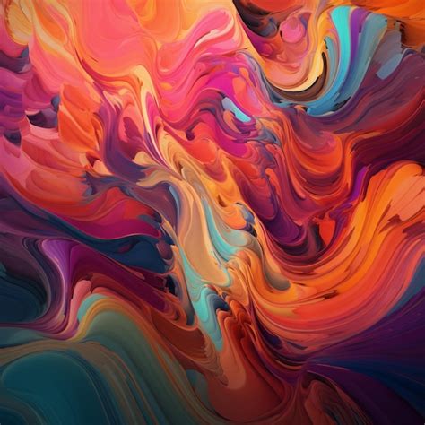 Premium Ai Image Vibrant Swirling Colors Abstract Wallpaper