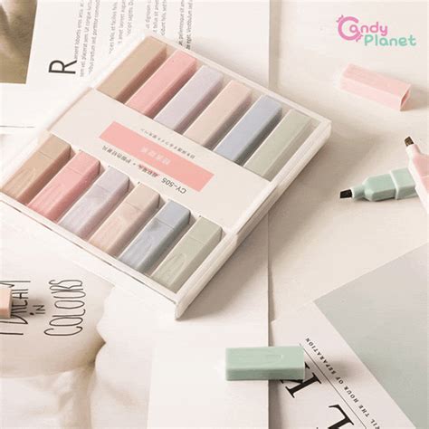 당일출고 6색 컬러 형광펜 하이라이터 펜라이너 볼펜 젤펜 4mm 세트 필기구 학용품 에이블리