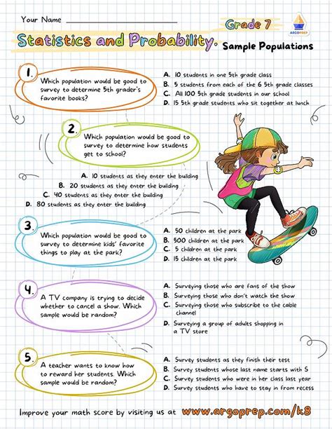 Sampling School Populations Argoprep Worksheets Library