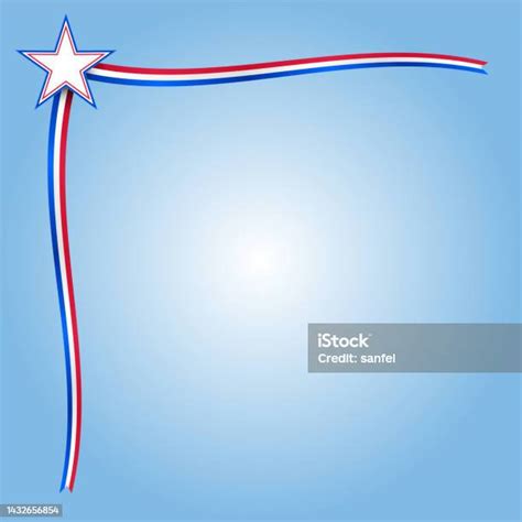 리본과 그라디언트 배경이 있는 빨간색 흰색 및 파란색 별 벡터 일러스트 레이 션 Us Republican Party에 대한 스톡 벡터 아트 및 기타 이미지 Us