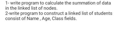 solved 1 write program to calculate the summation of data