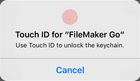 FileMaker Go 15 Keychain Enhancements Passcode And Touch ID