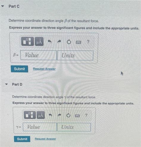 Solved Figureif The Coordinate Direction Angles For F3 710lb