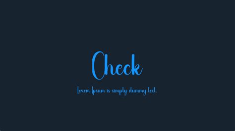 Check Font Download Free For Desktop And Webfont