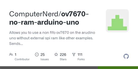 GitHub ComputerNerd Ov7670 No Ram Arduino Uno Allows You To Use A