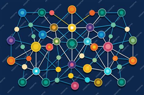 Premium Vector A Neural Network Diagram With Interconnected Nodes And Pathways