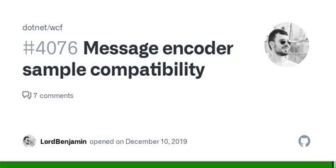 Message Encoder Sample Compatibility · Issue 4076 · Dotnetwcf · Github