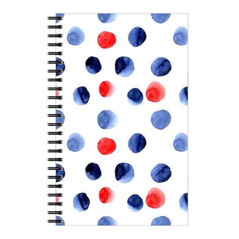 Red And Blue Watercolor Dots Notebook Shutterfly