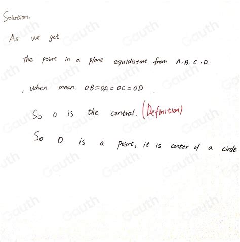 Solved Which Figure Is Described Below The Points In A Plane Equidistant From A B C And D A