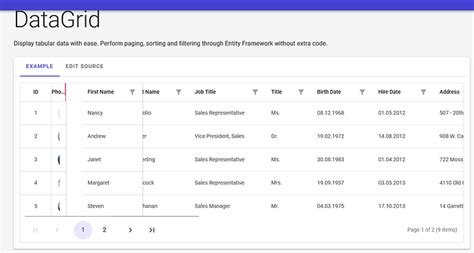 Radzendatagrid Resizable Frozen Columns Radzenblazor Components Radzen