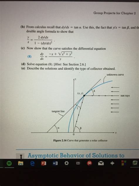 Solved Group Projects For Chapter 2 B From Calculus Recall Chegg Com