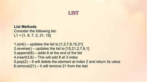 Presentation On String Lists And Tuples In Pythonpptx