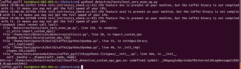when i use python2 detectron tests test zero even op py i get the