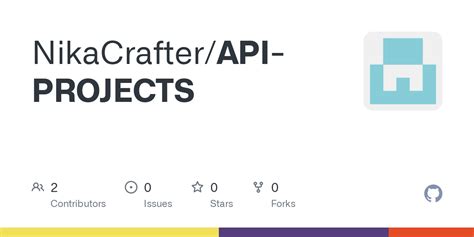 GitHub NikaCrafter API PROJECTS