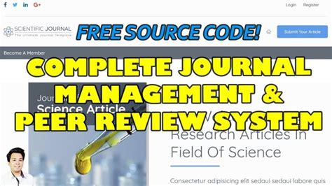 Complete Journal Management System In Php Mysql Free Source Code
