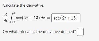 Solved Calculate The Derivative Ddt Tsec X Dx On What Chegg Com