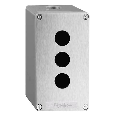 Schneider Electric Xapg39203sbp Metallic Enclosure 3 Buttons For Usa