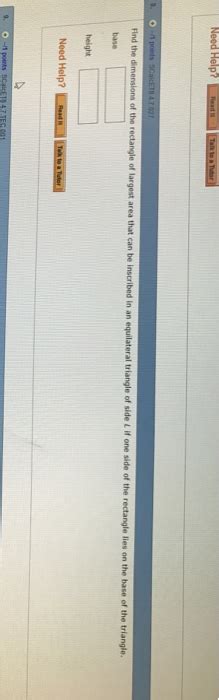 Solved Find The Dimensions Of The Rectangle Of Largest Area
