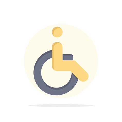 Wheelchair Bicycle Movement Walk Abstract Circle Background Flat Color Icon 17989066 Vector Art