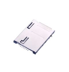 SIM Card Connector Push Push Type 6 Pin Metal Body AT