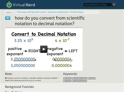 How Do You Convert From Scientific Notation To Decimal Notation Instructional Video For 6th