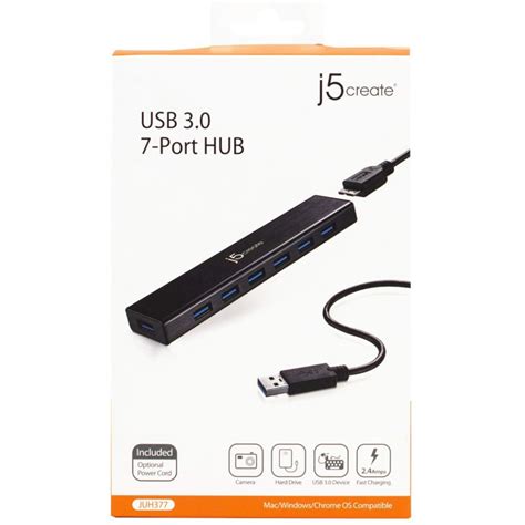 J Create Port USB Mini Hub With AC Adapter JUH