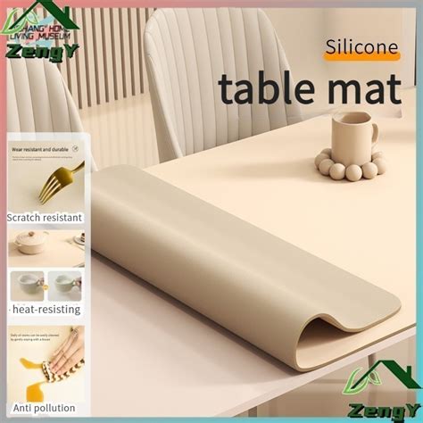 Table Mat Waterproof Silicone Desk Mat Table Cover Oil Proof Anti Scald