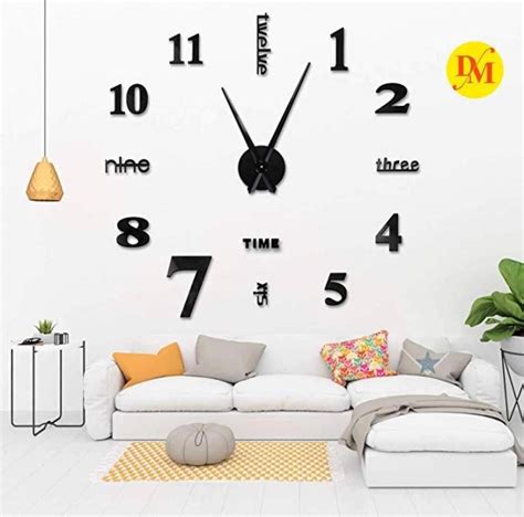 Diy Clock With Pattern Furniture And Home Living Home Decor Clocks On Carousell