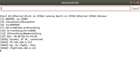 BlynkEthernet Manager For STM32 With Built In LAN8742A Ethernet