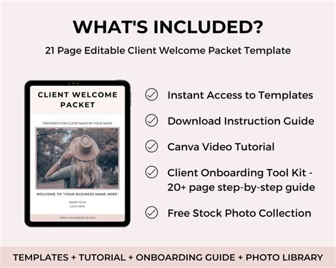 Client Welcome Packet Template Proposal Template Virtual Assistant Welcome Packet Client