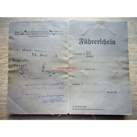 Driving Licence Class 4 Motorcycle Sammlermarkt Nord Militärische