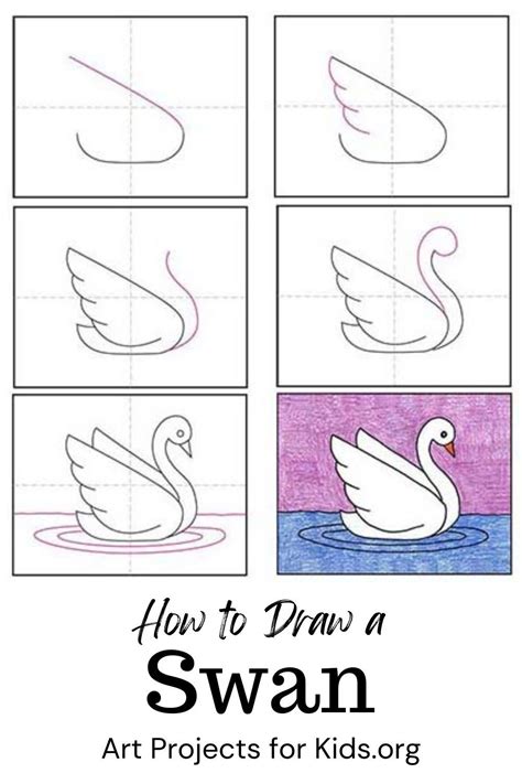 Easy How To Draw A Swan Tutorial And Swan Coloring Page Artofit