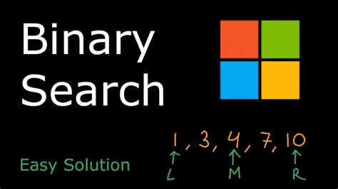 Binary Search Leetcode 704 Youtube