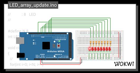 LED Array Update Wokwi ESP32 STM32 Arduino Simulator