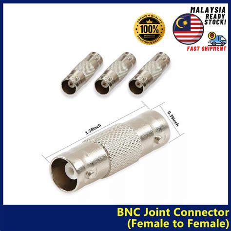 BNC Joint Connector Female To Female Joint Type RG59 RG6 Coaxial Connector For CCTV Camera